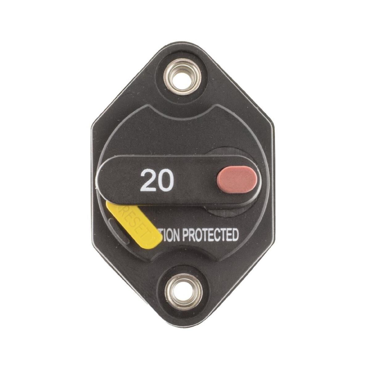 Jaylec 20A Type 3 Circuit Breaker Manual Reset Panel Mount - CB5520B ...