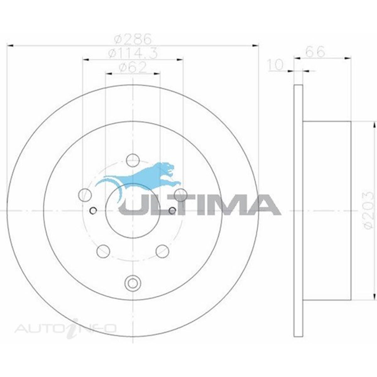 Ultima Brake Rotor - Single, AAP2707 | Supercheap Auto
