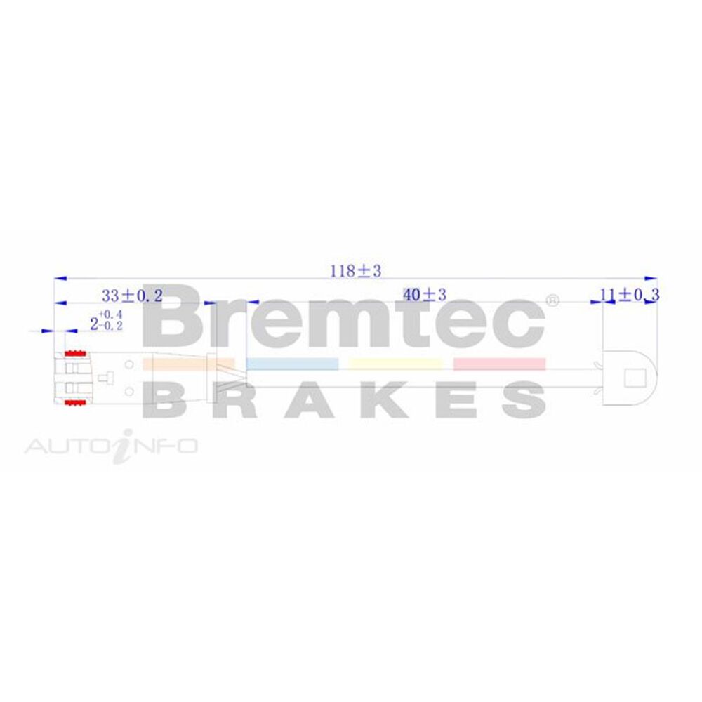 Bremtec Euro-Line Brake Pad Wear Sensor - BTS70 | Supercheap Auto