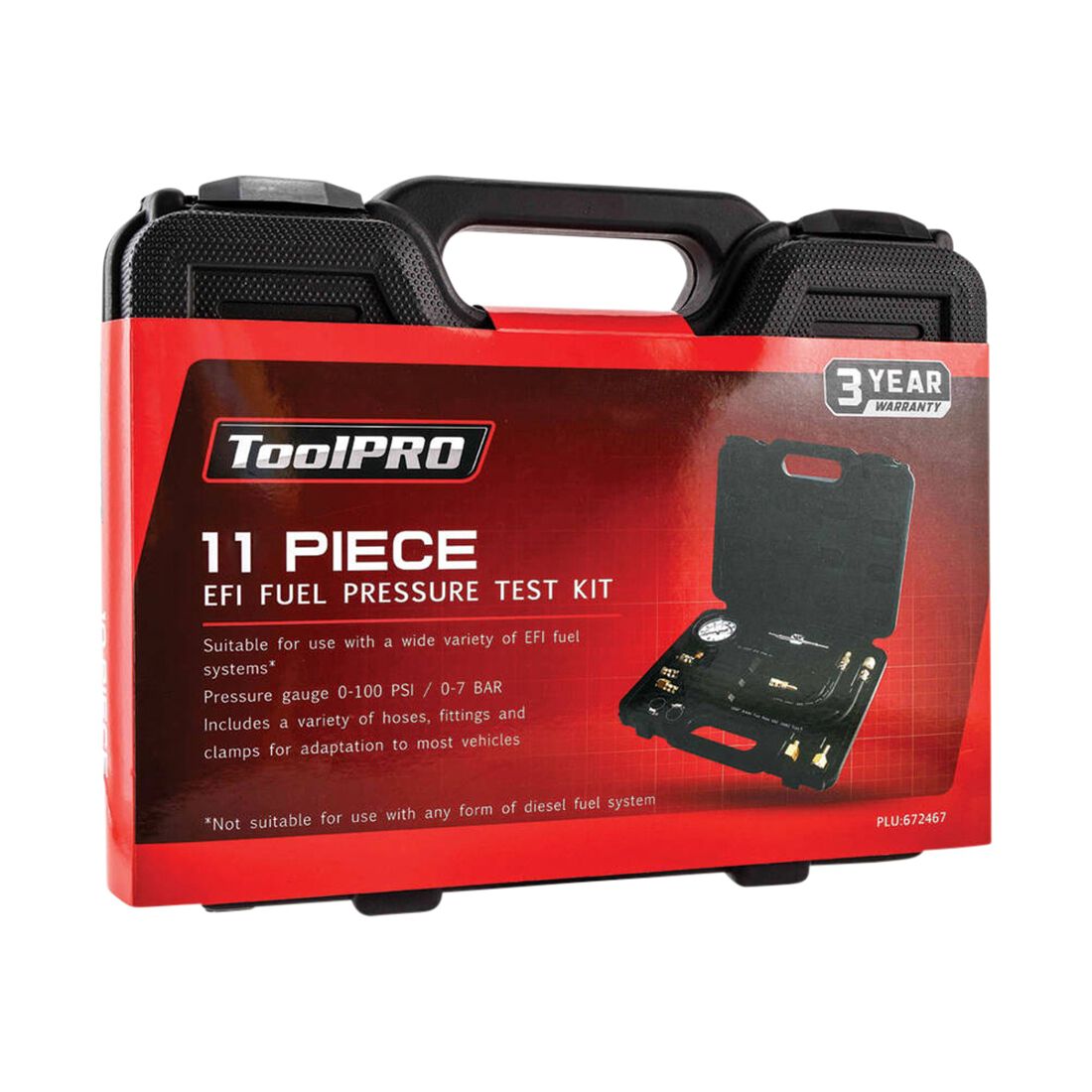 ToolPRO EFI Fuel Pressure Tester Kit 11 Piece | Supercheap Auto