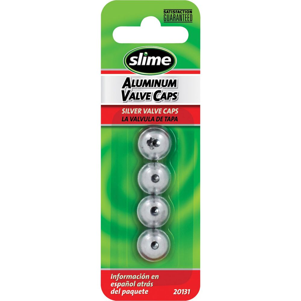 Slime Valve Caps - Anodized, Silver, 4 Piece | Supercheap Auto