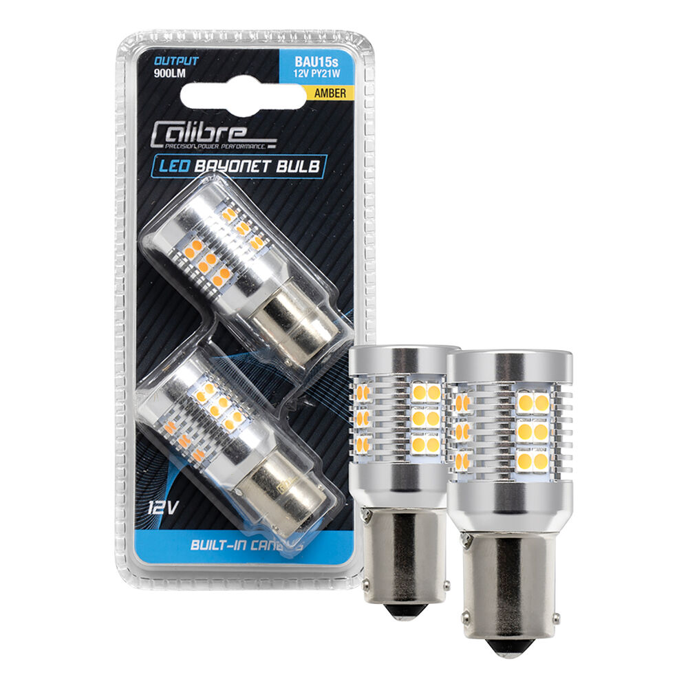 Calibre Automotive Globes - LED Amber Wedge 12V, P21/5W, BAU15S ...