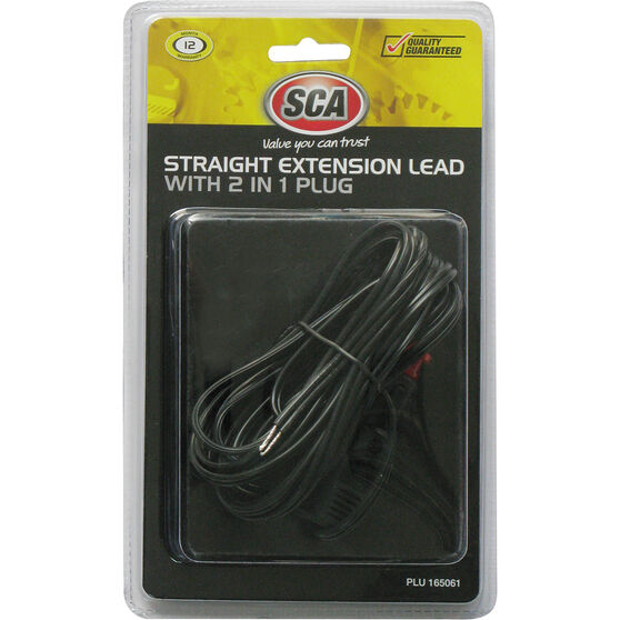 SCA 12V Extension Lead - Straight, 2-in-1, 3m Lead | Supercheap Auto