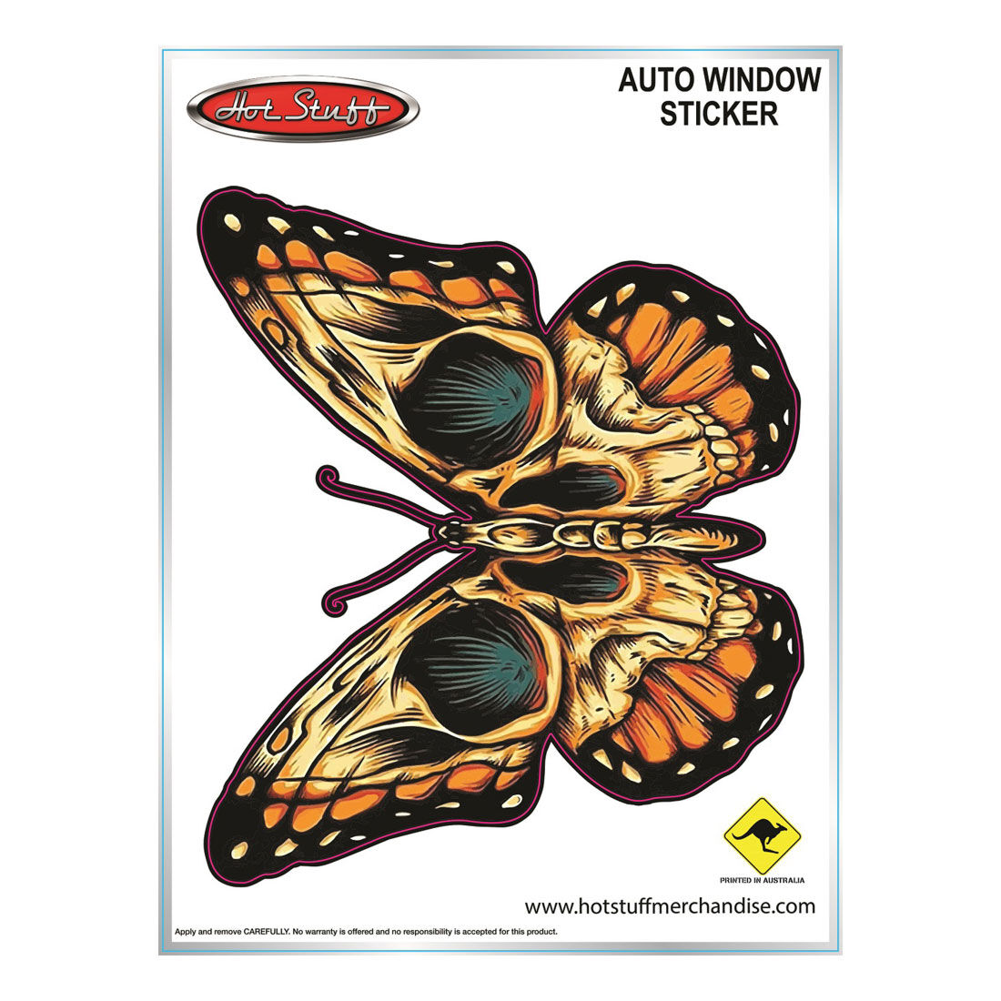 Hot Stuff Sticker Skull Butterfly | Supercheap Auto