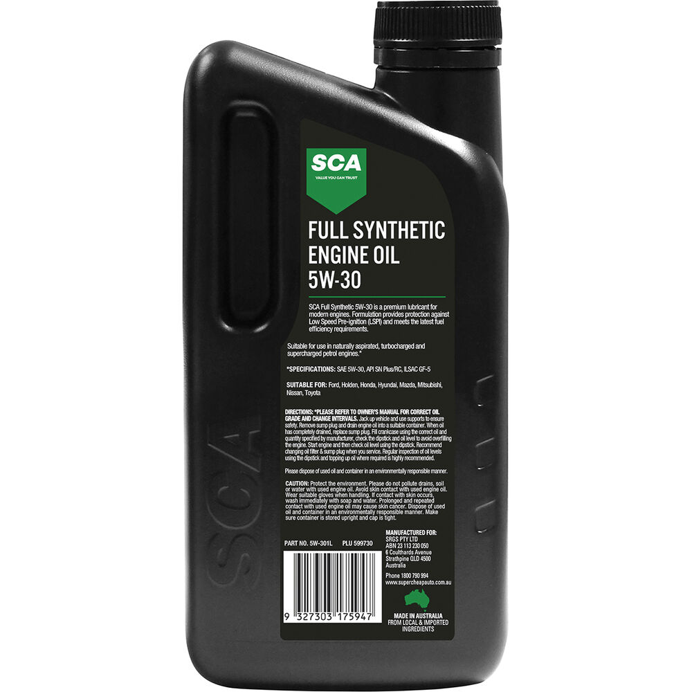 SCA Full Synthetic Engine Oil 5W-30 1 Litre | Supercheap Auto