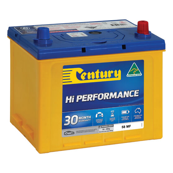 Century Hi Performance Car Battery 58 MF | Supercheap Auto