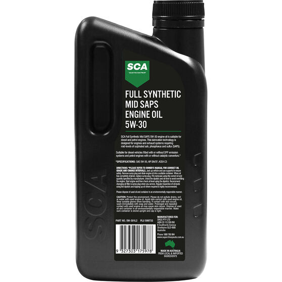 SCA Full Synthetic Engine Oil C3 5W-30 1 Litre | Supercheap Auto
