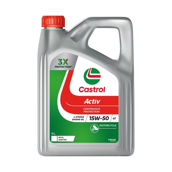 Castrol Activ 4T Motorcycle Oil 15W-50 4 Litre | Supercheap Auto