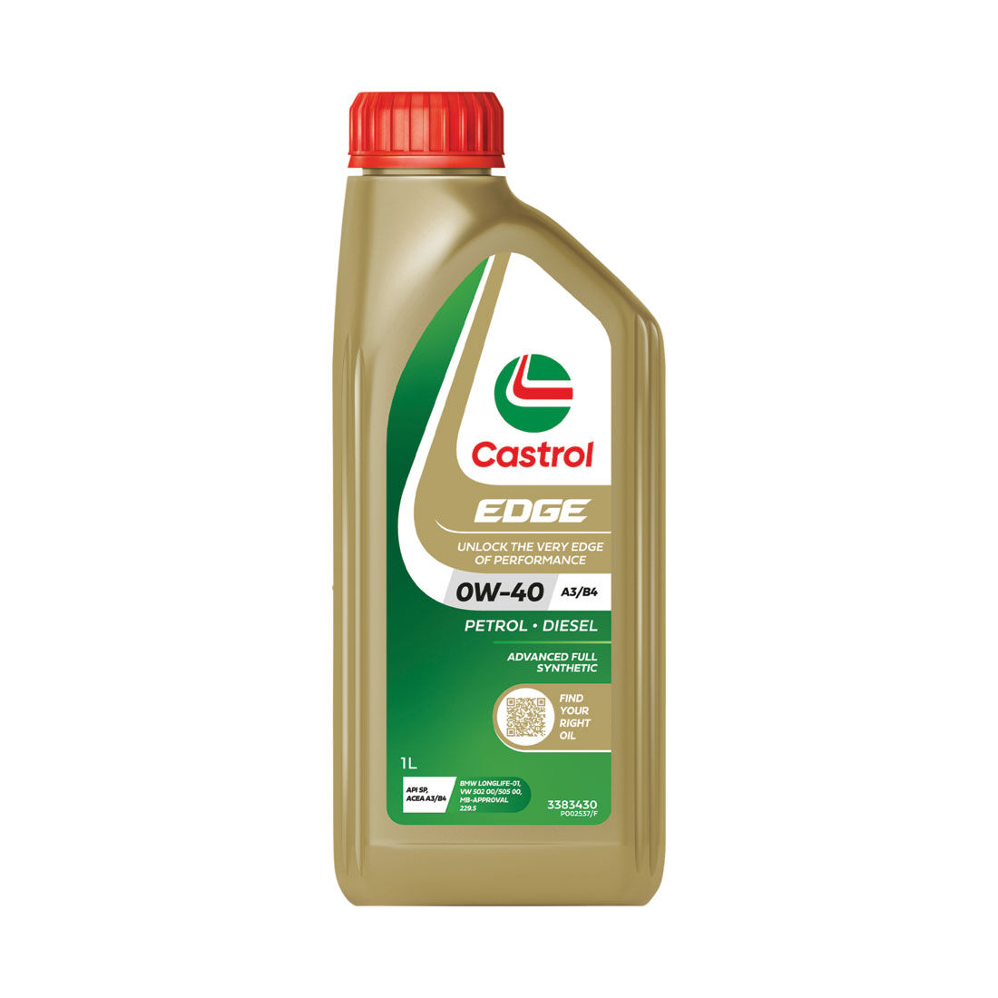 Castrol EDGE Engine Oil 0W 40 A3 B4 1 Litre