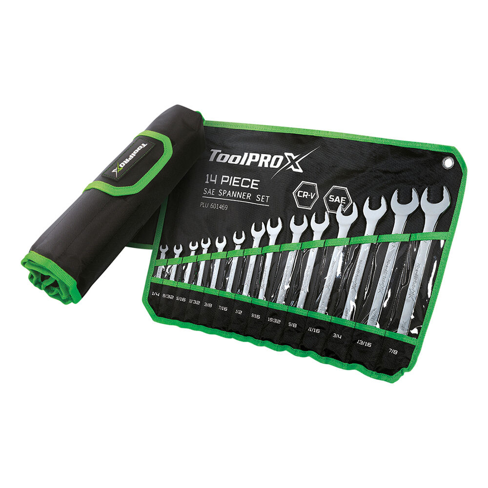 ToolPRO-X Spanner Set Combination SAE 14 Piece | Supercheap Auto