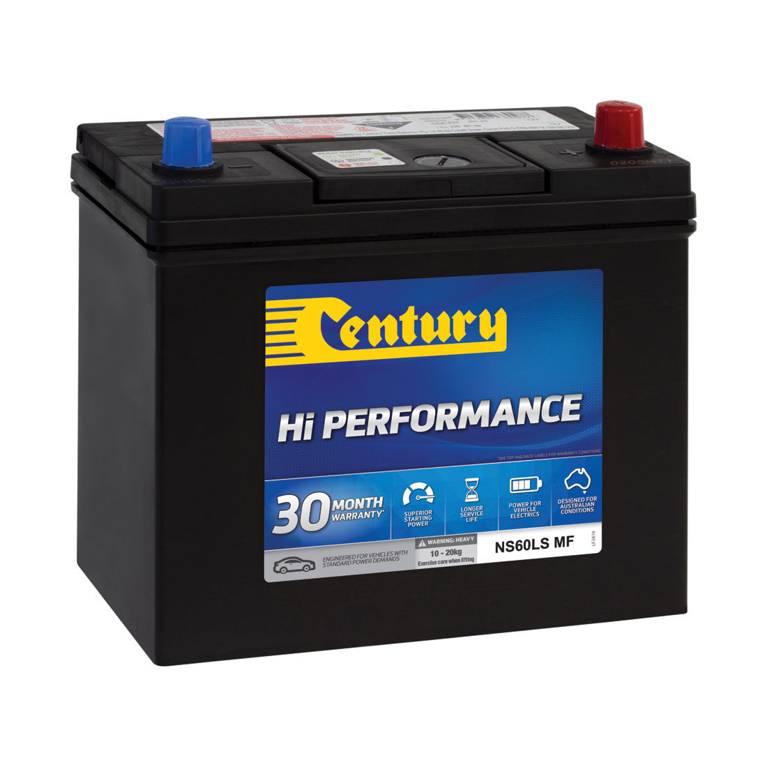 Century Hi Performance Car Battery NS60LS MF Supercheap Auto