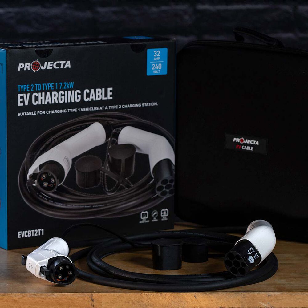 Projecta Electric Vehicle Charging Cable 1-Phase Type 2 Inlet To Type 1 ...