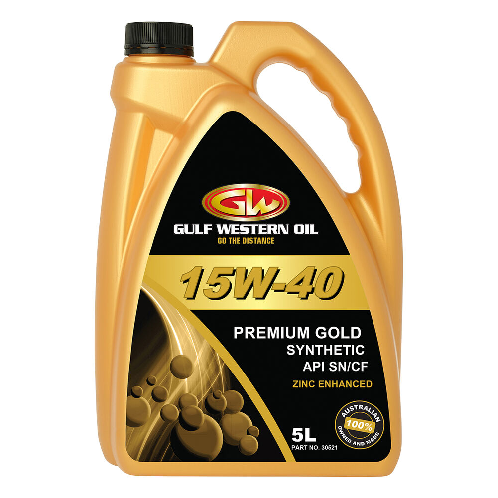 Gulf Western Premium Gold Engine Oil - 15W-40, 5 Litre | Supercheap Auto