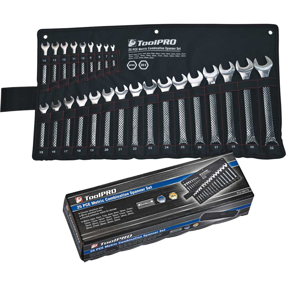 ToolPRO Spanner Set Combination Metric 25 Piece | Supercheap Auto