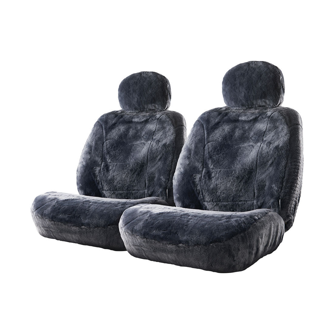 Silver CLOUDLUX Sheepskin Seat Covers Slate Adjustable Headrests Size 30 Front Pair Airbag Compatible Supercheap Auto