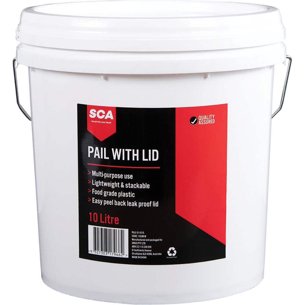 SCA Plastic Pail with Lid 10L | Supercheap Auto