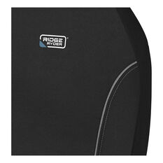 Ridge Ryder Canvas Seat Covers Black/Grey Piping Adjustable Headrests ...