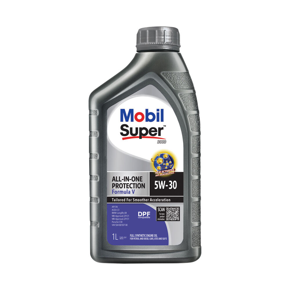 Mobil Super 3000 Formula V Full Synthetic Engine Oil 5W-30 1L ...