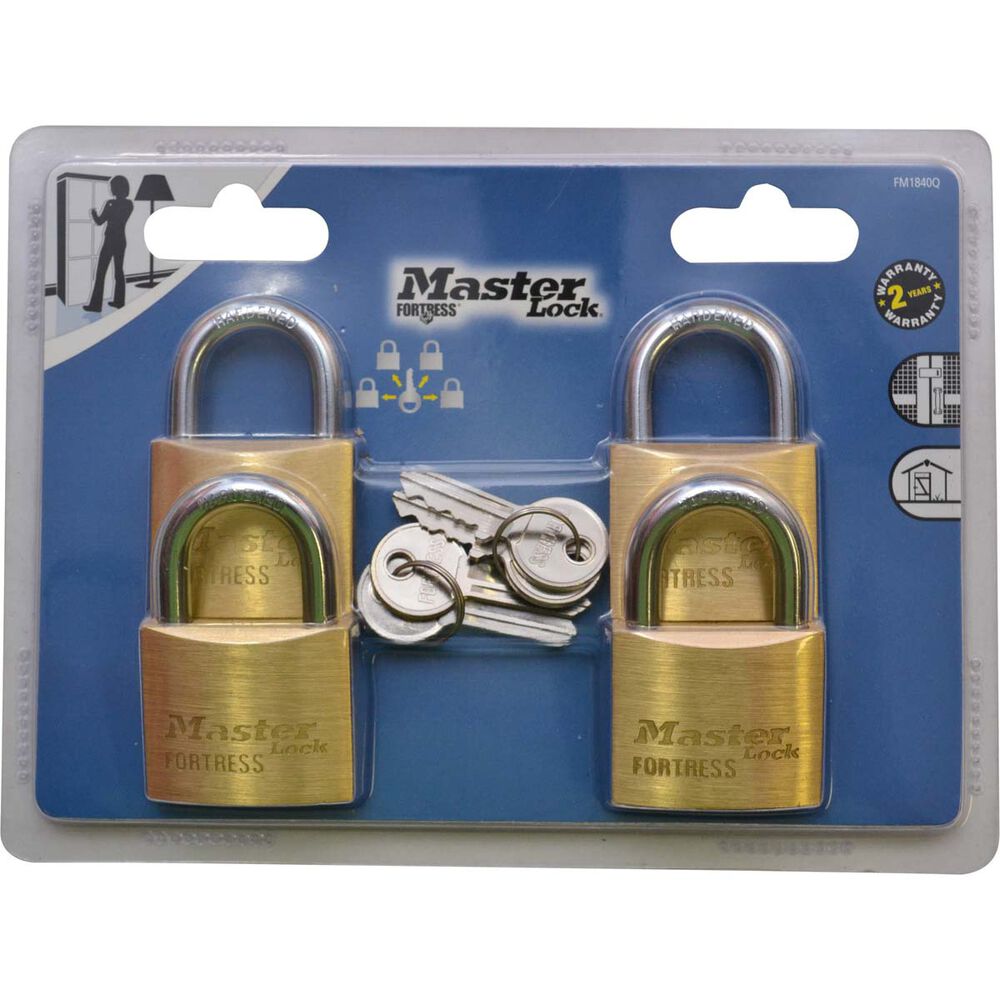 Master Lock Fortress Padlock - 40mm, 4 Pack | Supercheap Auto