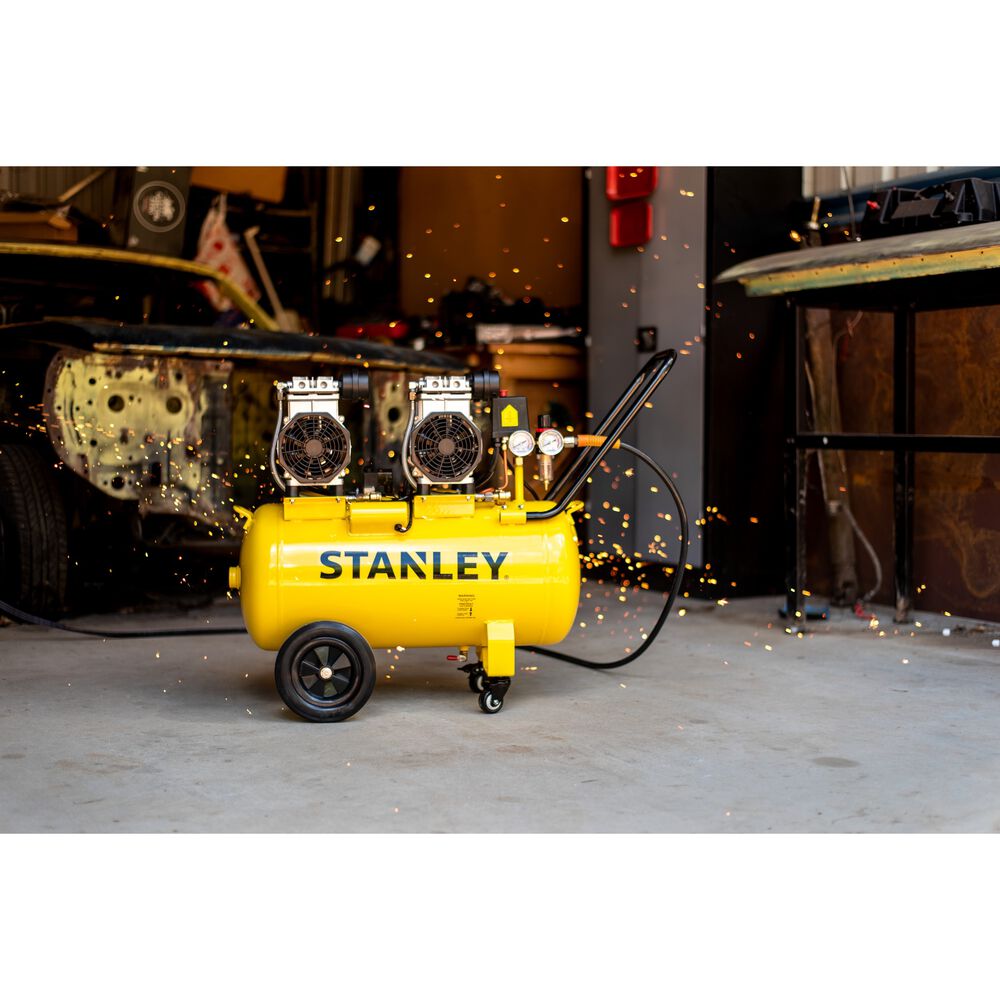 Stanley Air Compressor Silenced 2.75HP 50 Litre tank | Supercheap Auto