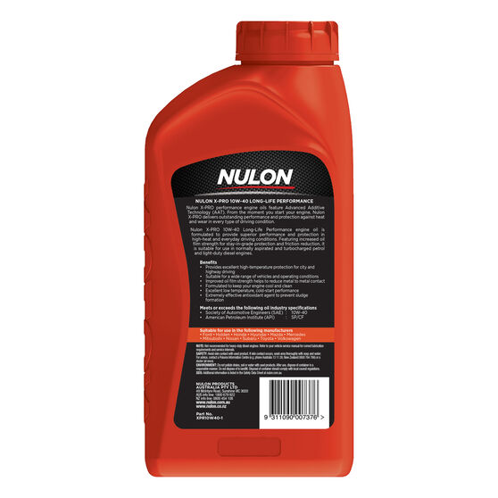 Nulon X-Pro 10W-40 Long Life Performance 1 Litre | Supercheap Auto