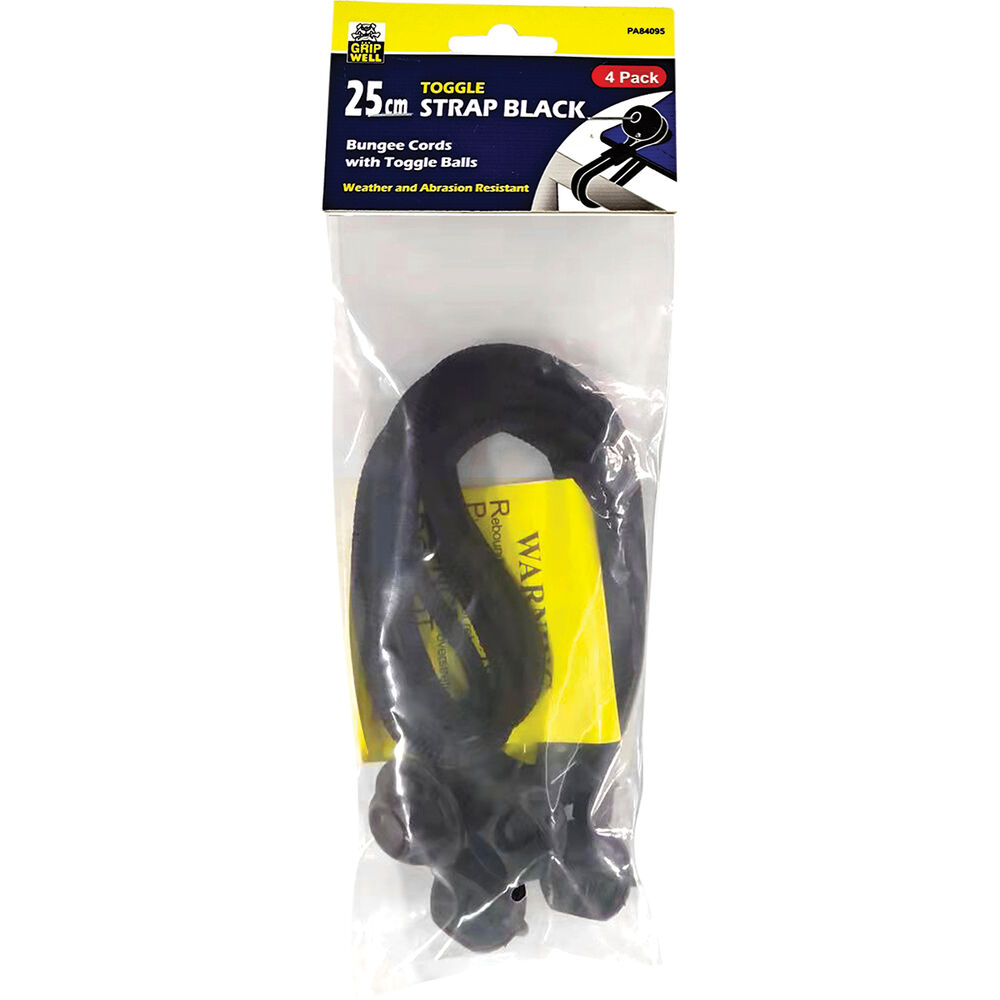 Gripwell Toggle Straps Black 4 pack | Supercheap Auto