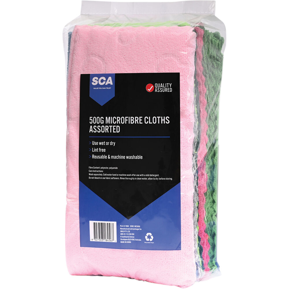 SCA Microfibre Cloth Assorted Pack 500g | Supercheap Auto
