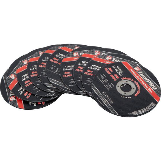 ToolPRO Metal Cut Off Disc 100mm x 1.2mm x 16mm 10 Pack | Supercheap Auto