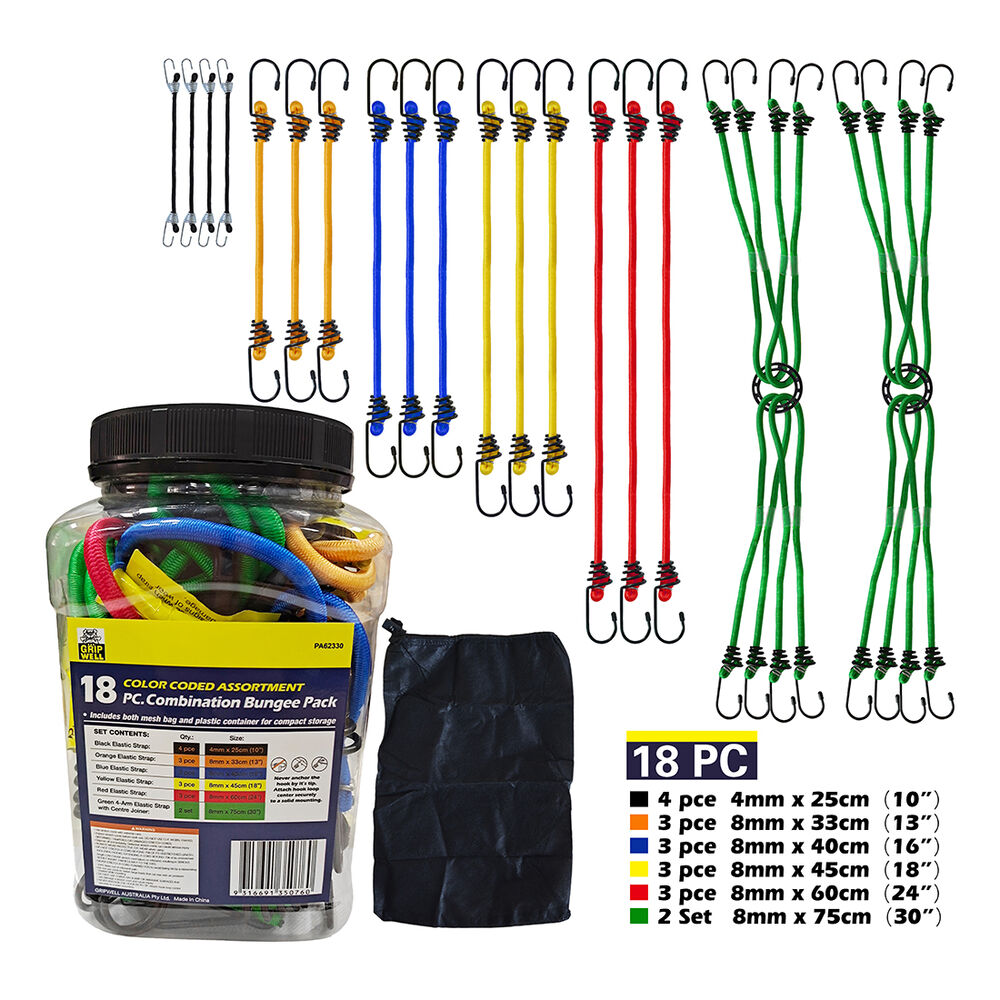 Gripwell Assorted Elastic Straps 18 pack | Supercheap Auto