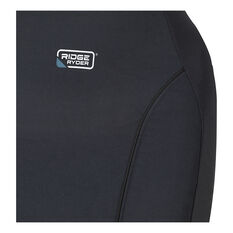 Ridge Ryder Canvas Seat Covers Charcoal/Black Piping Built-In Headrests ...