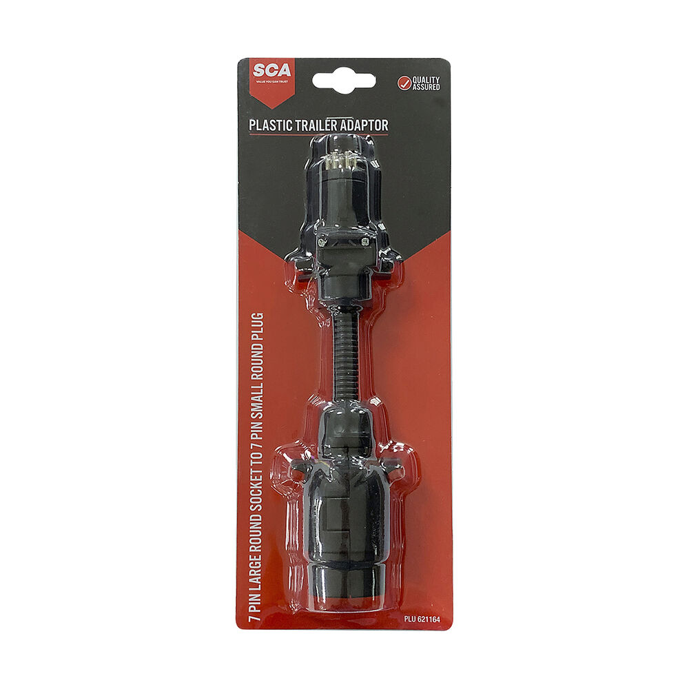 7 PIN LARGE ROUND SOCKET TO 7 PIN SMALL ROUND PLUG | Supercheap Auto