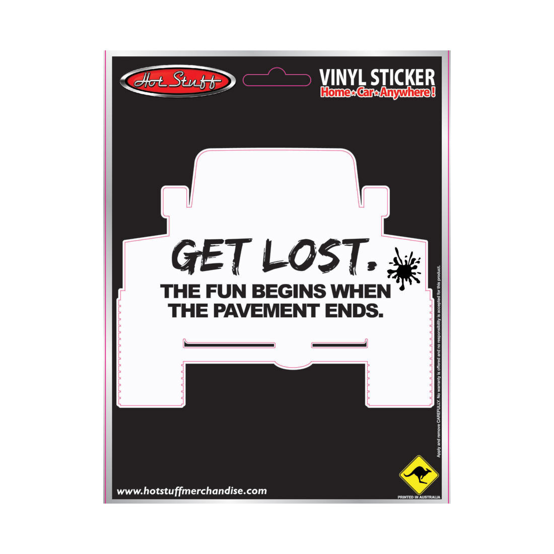 Sticker Get Lost 4X4, Vinyl | Supercheap Auto