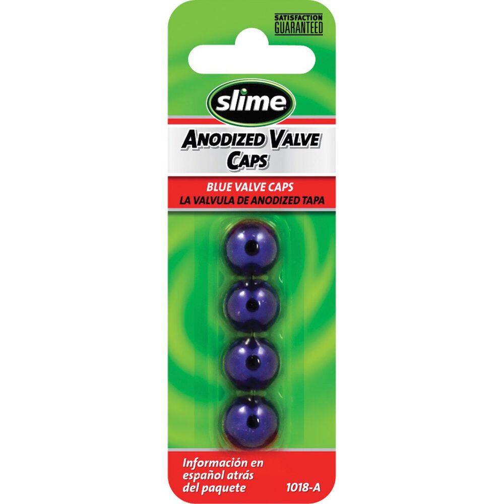 Slime Valve Caps - Anodized, Blue, 4 Piece | Supercheap Auto