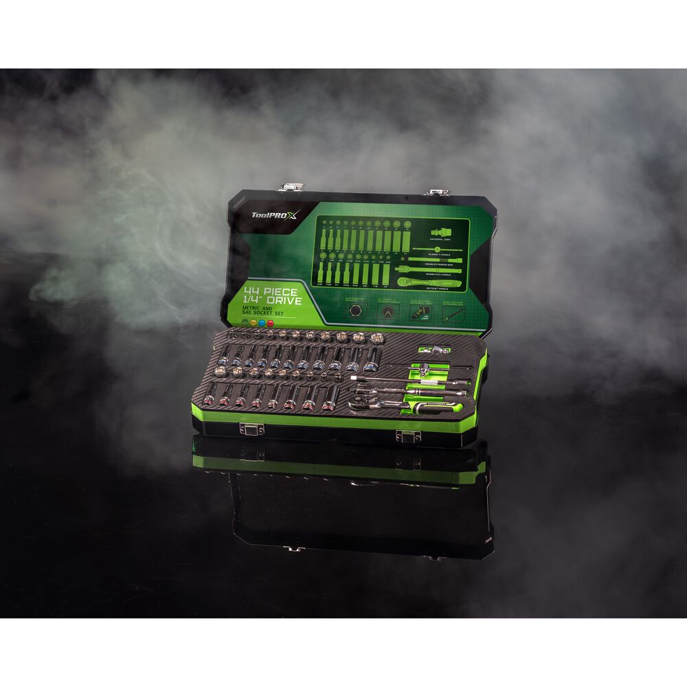 ToolPRO-X Socket Set 1/4" Drive Metric/SAE 44 Piece | Supercheap Auto