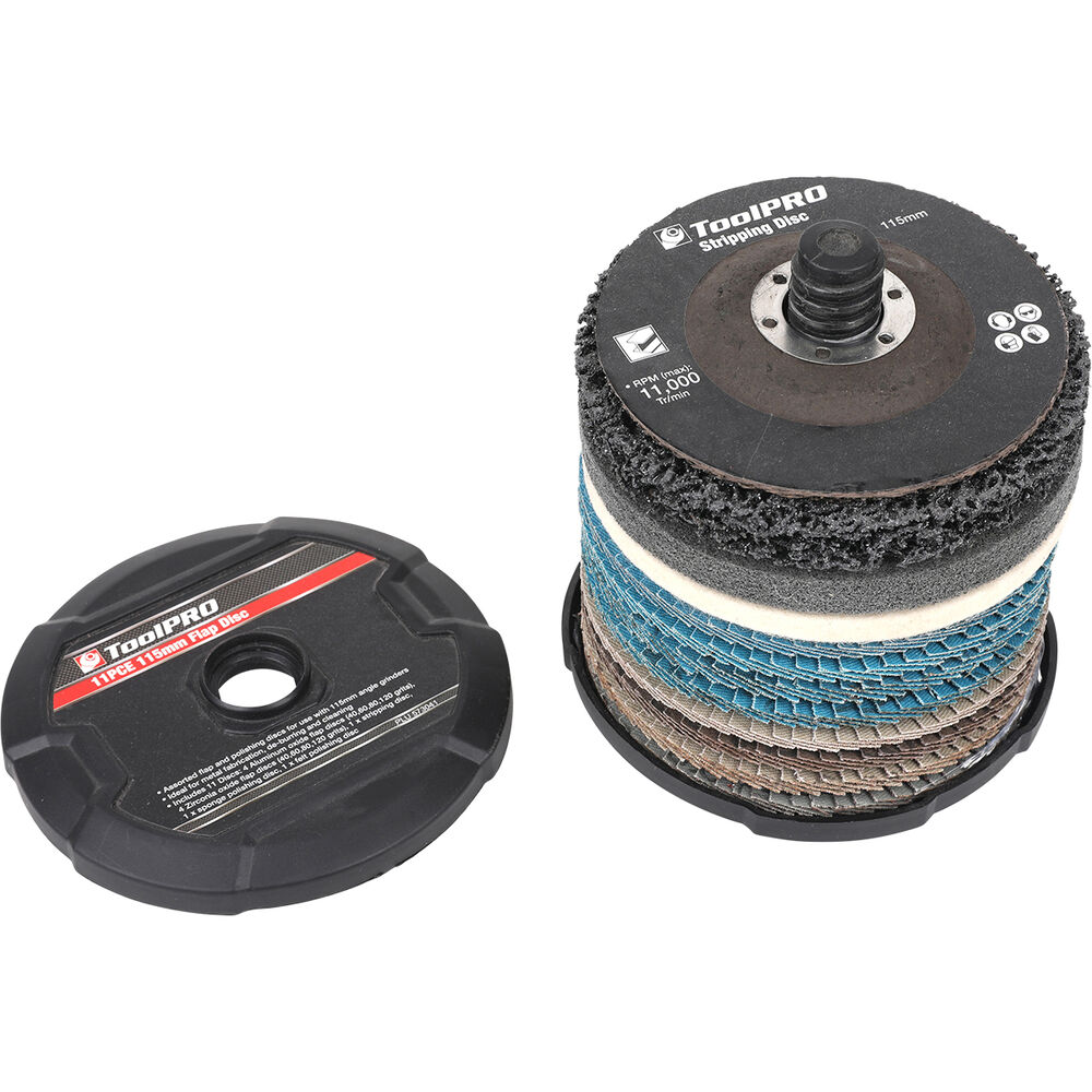 ToolPRO Flap Disc 115mm 11 Piece Kit | Supercheap Auto