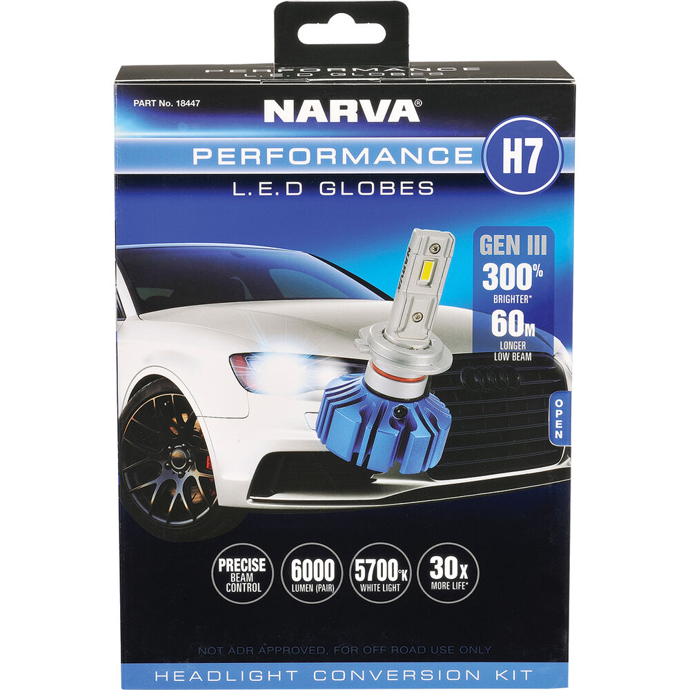 Narva Gen III LED Headlight Globes - H7 12/24V, 18447 | Supercheap Auto