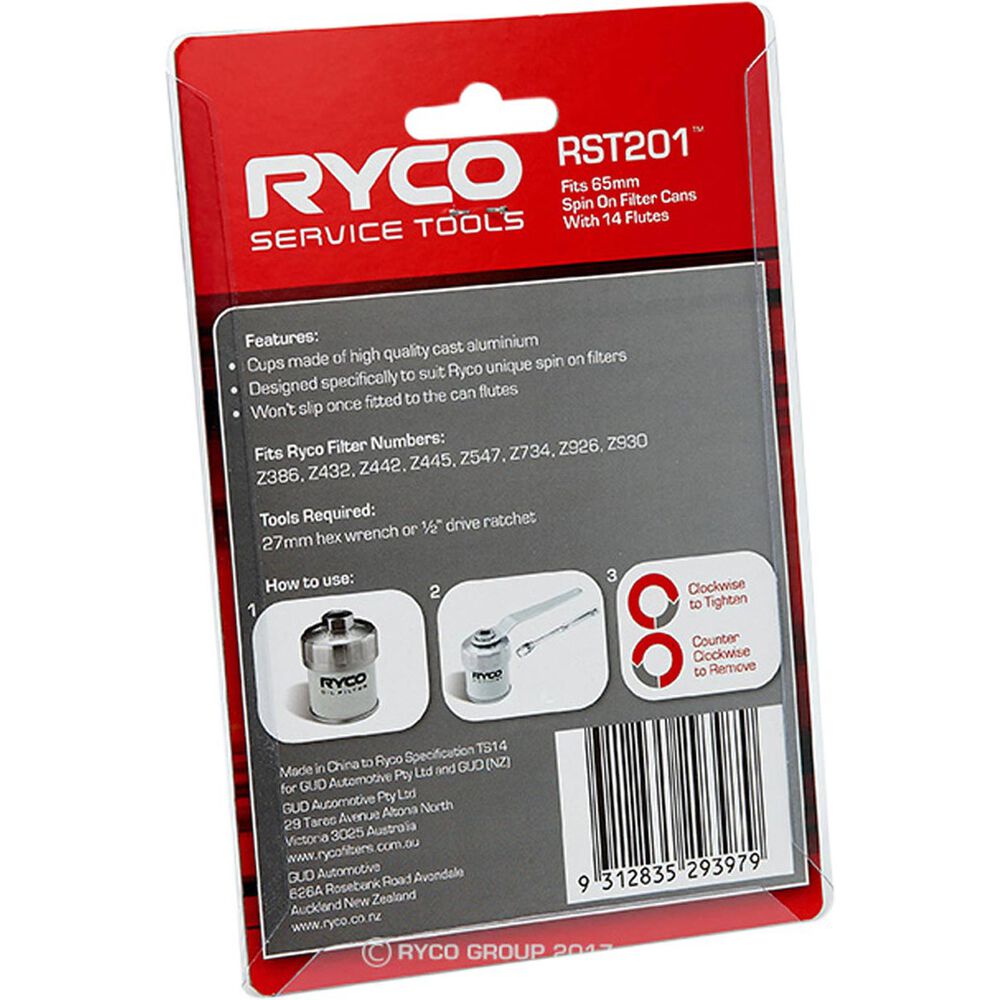 Ryco Oil Filter Cup Wrench RST201 | Supercheap Auto