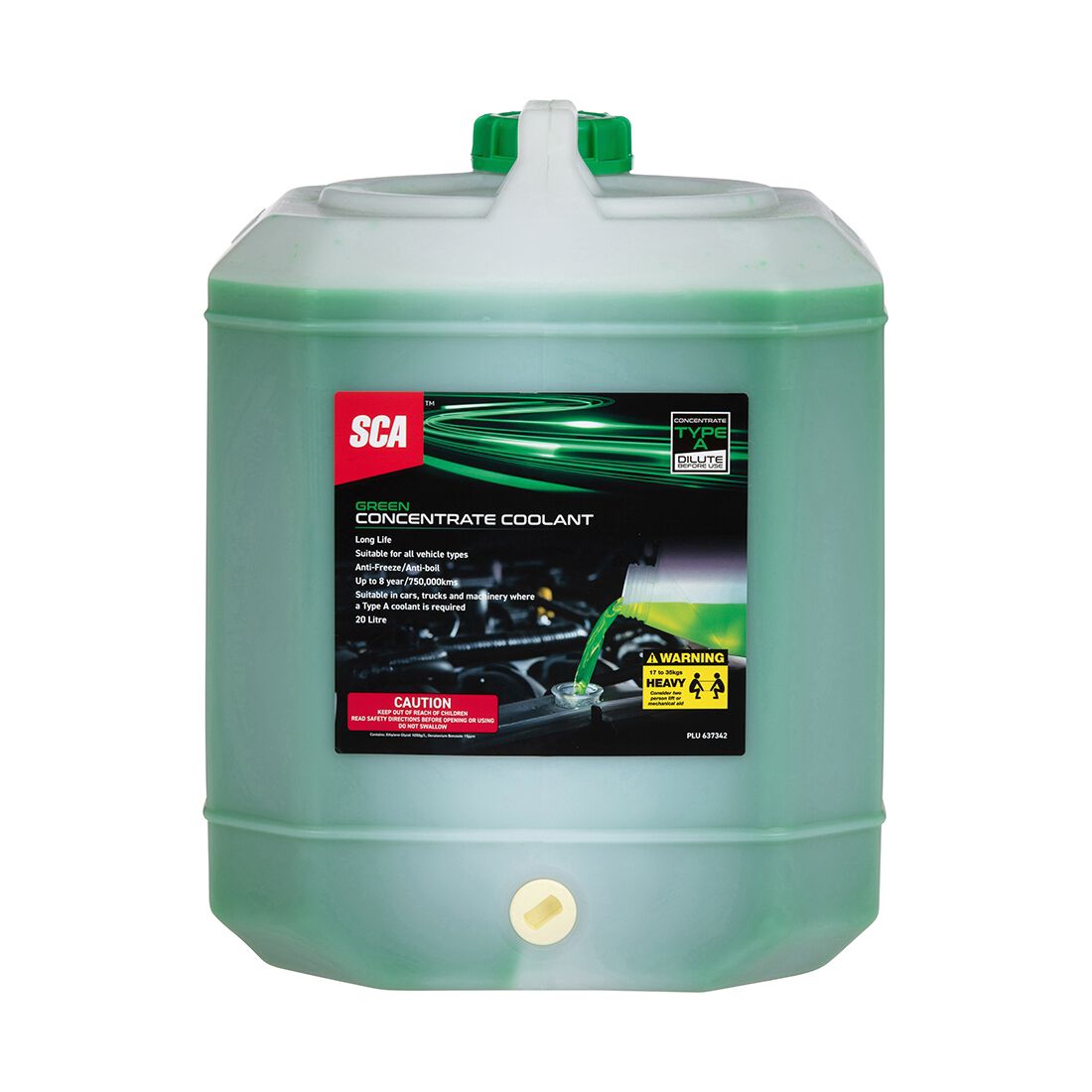 SCA Green Organic Coolant Concentrate - 20 Litres | Supercheap Auto
