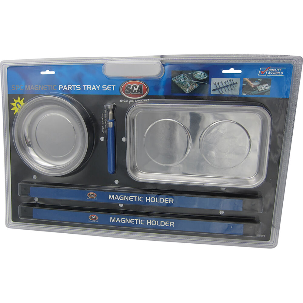 SCA Magnetic Parts Tray & Tool Set, 5 Piece | Supercheap Auto