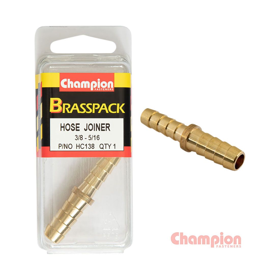 Champion Brass Hose Joiner - 3/8" x 5"16", HC138 | Supercheap Auto