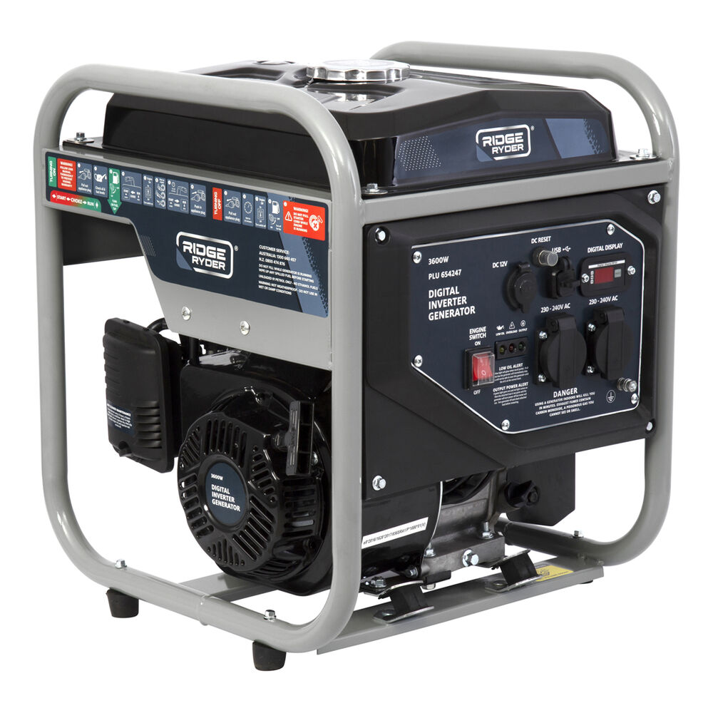 Ridge Ryder 3600W Inverter Generator Open Frame | Supercheap Auto