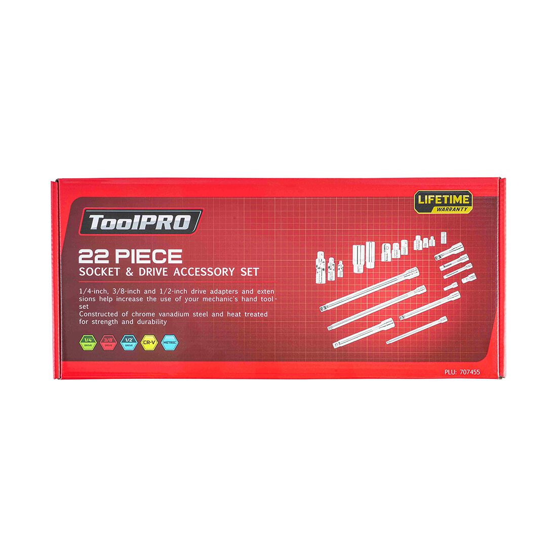 ToolPRO Socket & Drive Accessory 22 Piece Set | Supercheap Auto