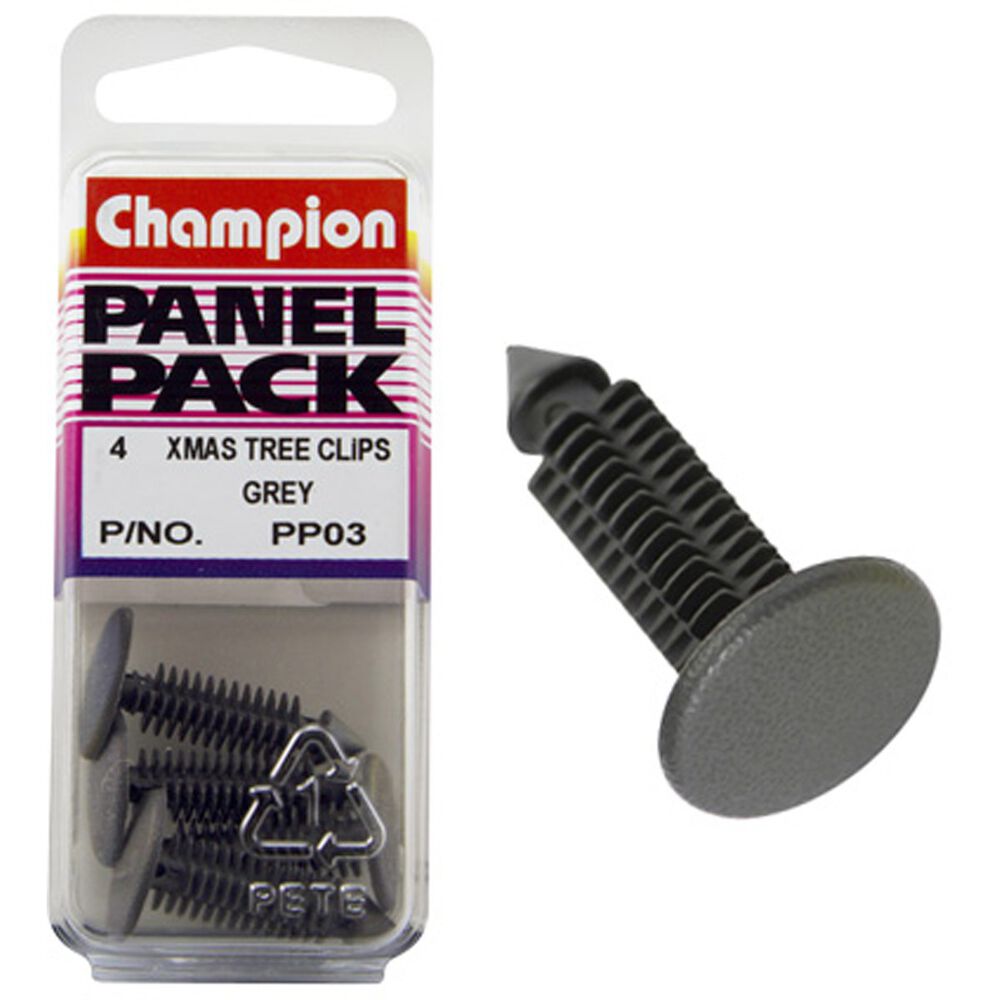 Champion Panel Pack Christmas Tree Clips PP03, Grey | Supercheap Auto