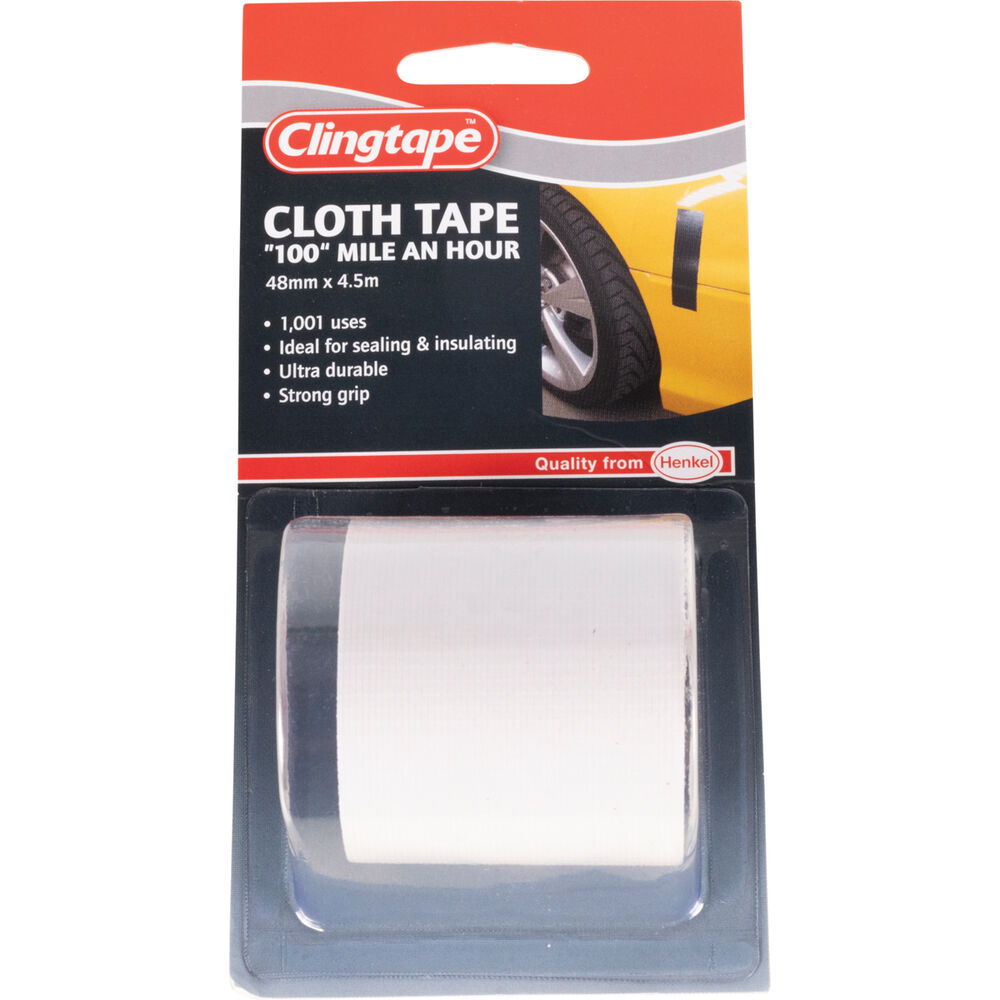 Clingtape White Cloth Tape 48mm x 4.5m | Supercheap Auto