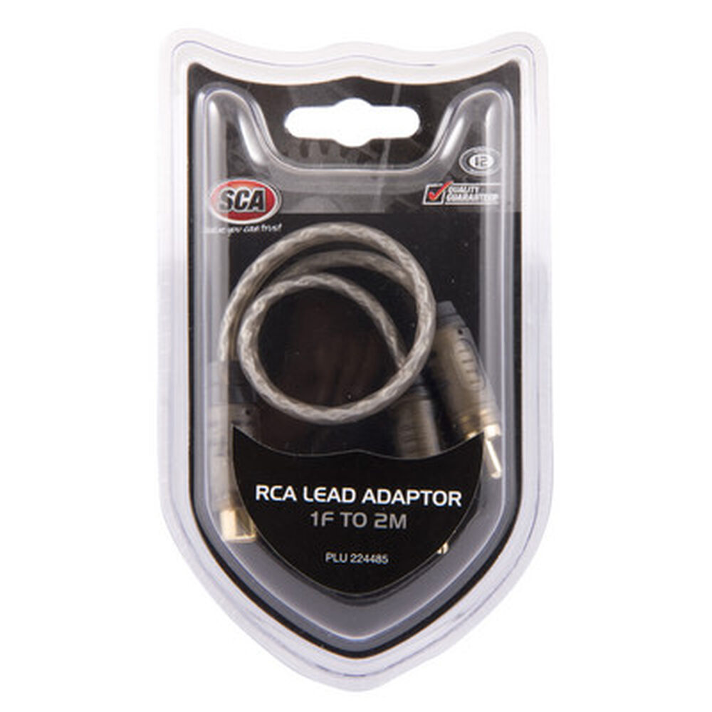 SCA RCA Lead Adaptor - 1 Female to 2 Male | Supercheap Auto
