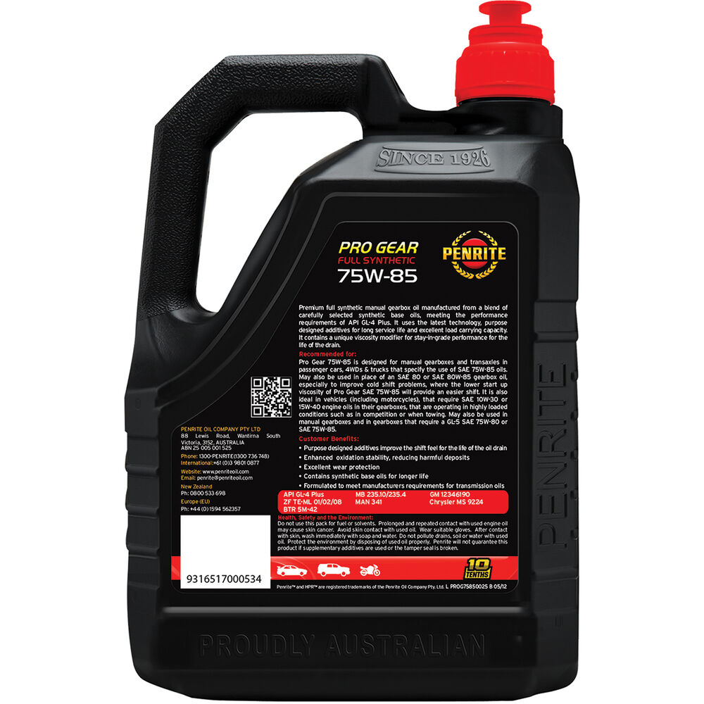 Penrite Pro Gear Oil - 75W-85, 2.5 Litre | Supercheap Auto