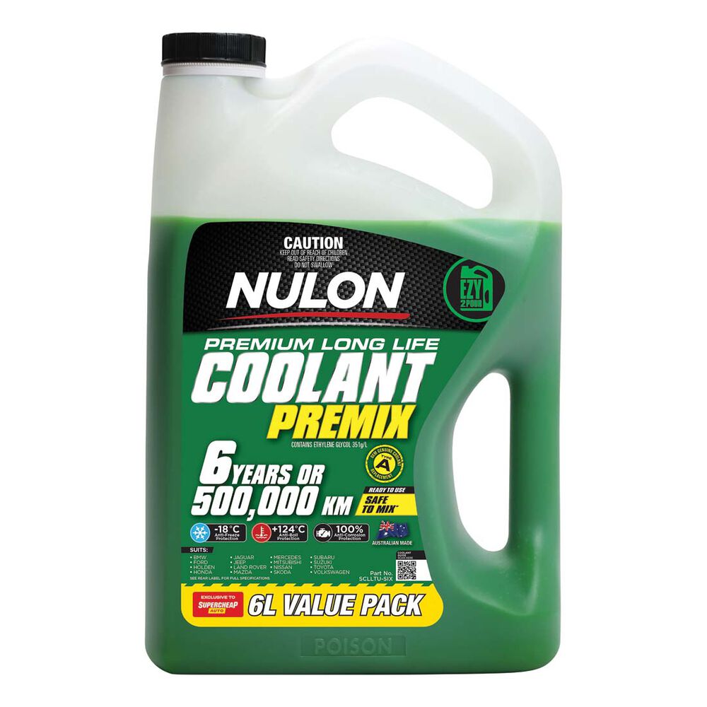 Nulon Anti-Freeze / Anti-Boil Green Premix Coolant - 6 Litre ...