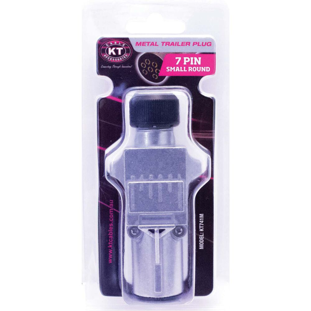 KT Cable Trailer Plug, Metal - Small Round, 7 Pin | Supercheap Auto