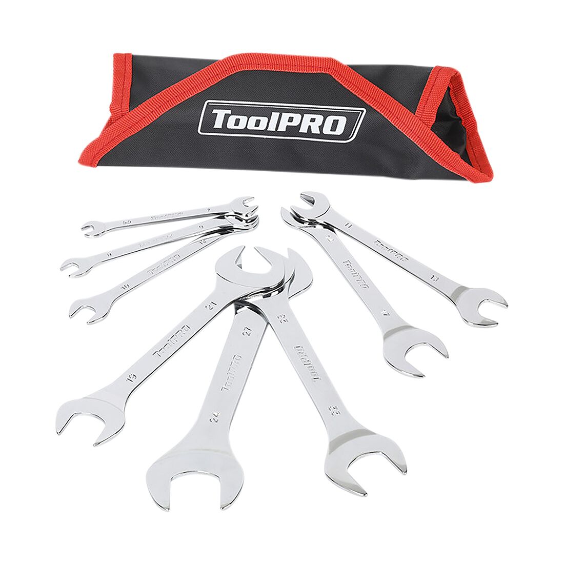 ToolPRO Super Thin Combination Spanner Set Roll 8 Piece | Supercheap Auto