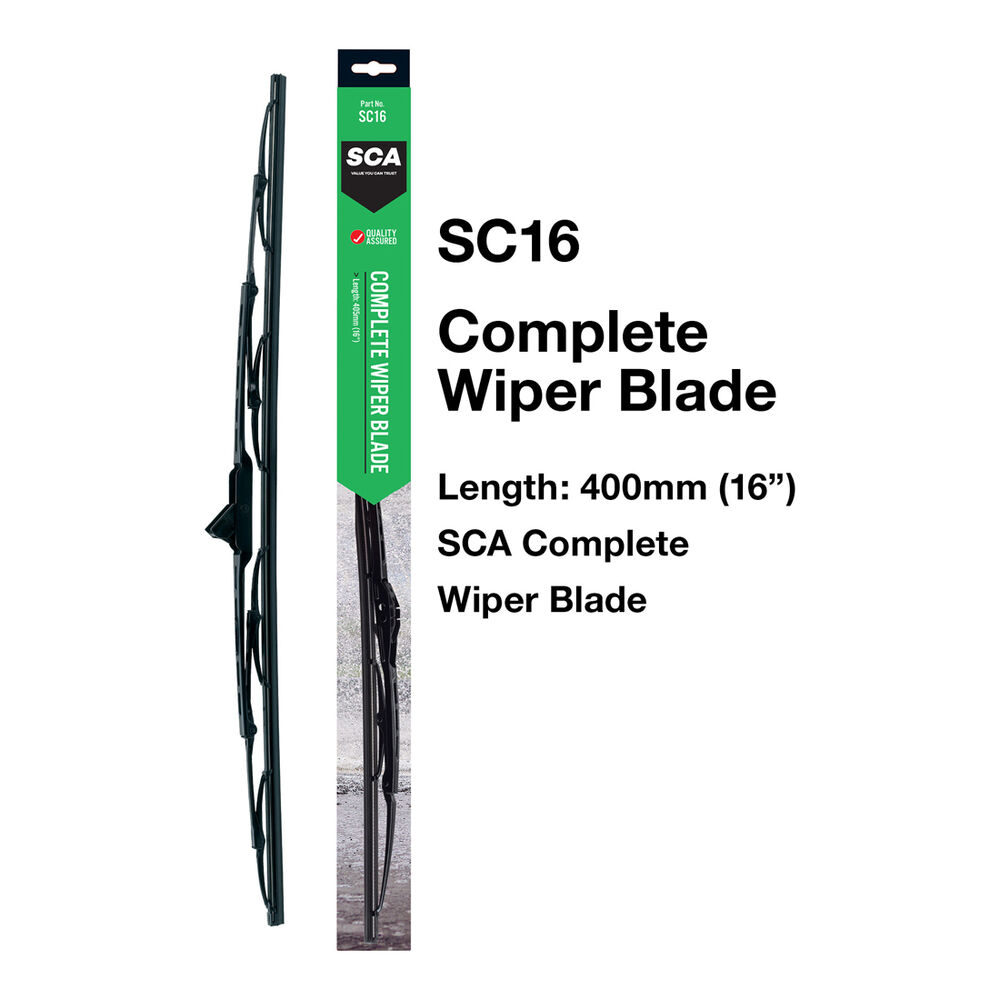 SCA Standard Wiper Blade 405mm (16") Single - SC16 | Supercheap Auto